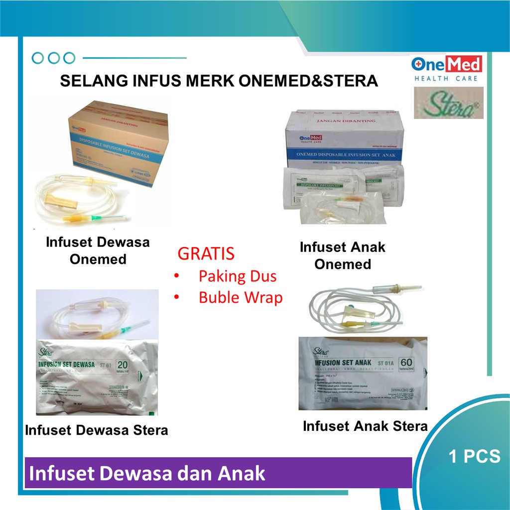 Jual Infuset Dewasa Anak Merk Onemed Stera 1Pcs | Shopee Indonesia