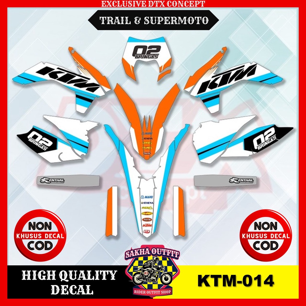 Jual Stiker motor KTM decal KTM stiker motor keren stiker motor trail ...