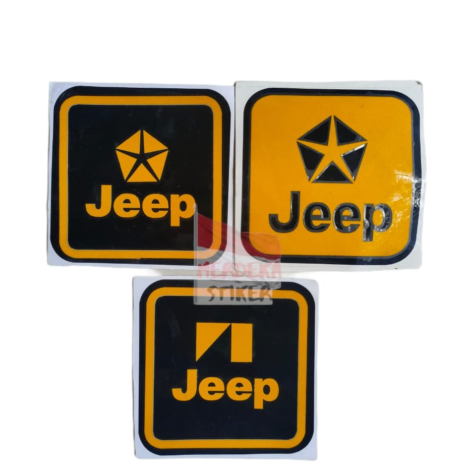 Jual Emblem Sticker / Stiker Logo Mobil Jeep (Reflective) Indonesia ...