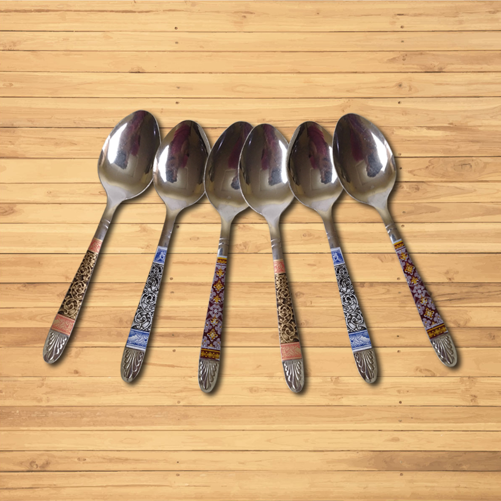 Jual Sendok Makan Stainless Motif Batik 6pcs Stainless Tebal / Sendok ...