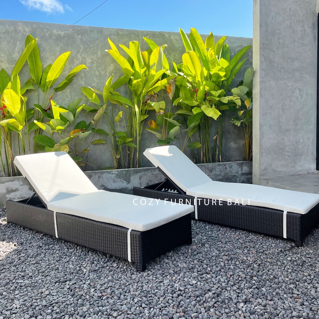 Jual Rotan Sintetis Sunbed - Pool Lounger Outdoor Synthetic Rattan ...
