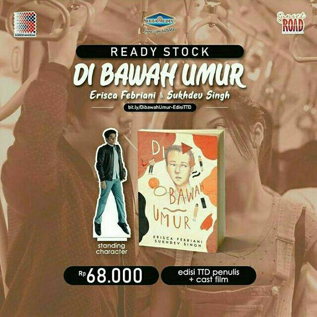 Jual Di Bawah Umur edisi TTD penulis + Cast Film, Standing Character - Erisca Febriani | Shopee ...