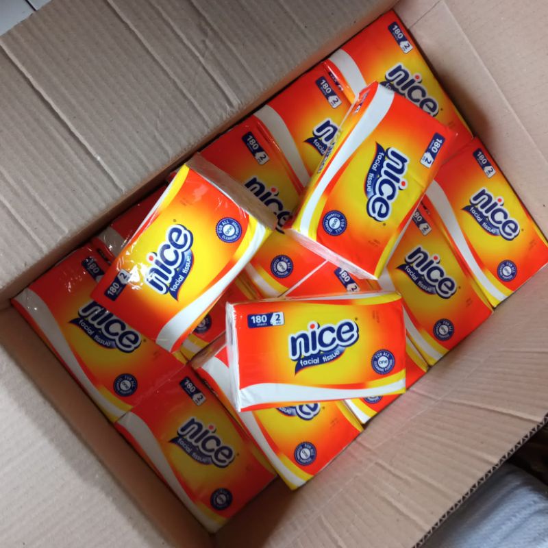 Jual COD Tissue Wajah 180 Sheets Merk NICE / Facial Tissue Merk Nice ...