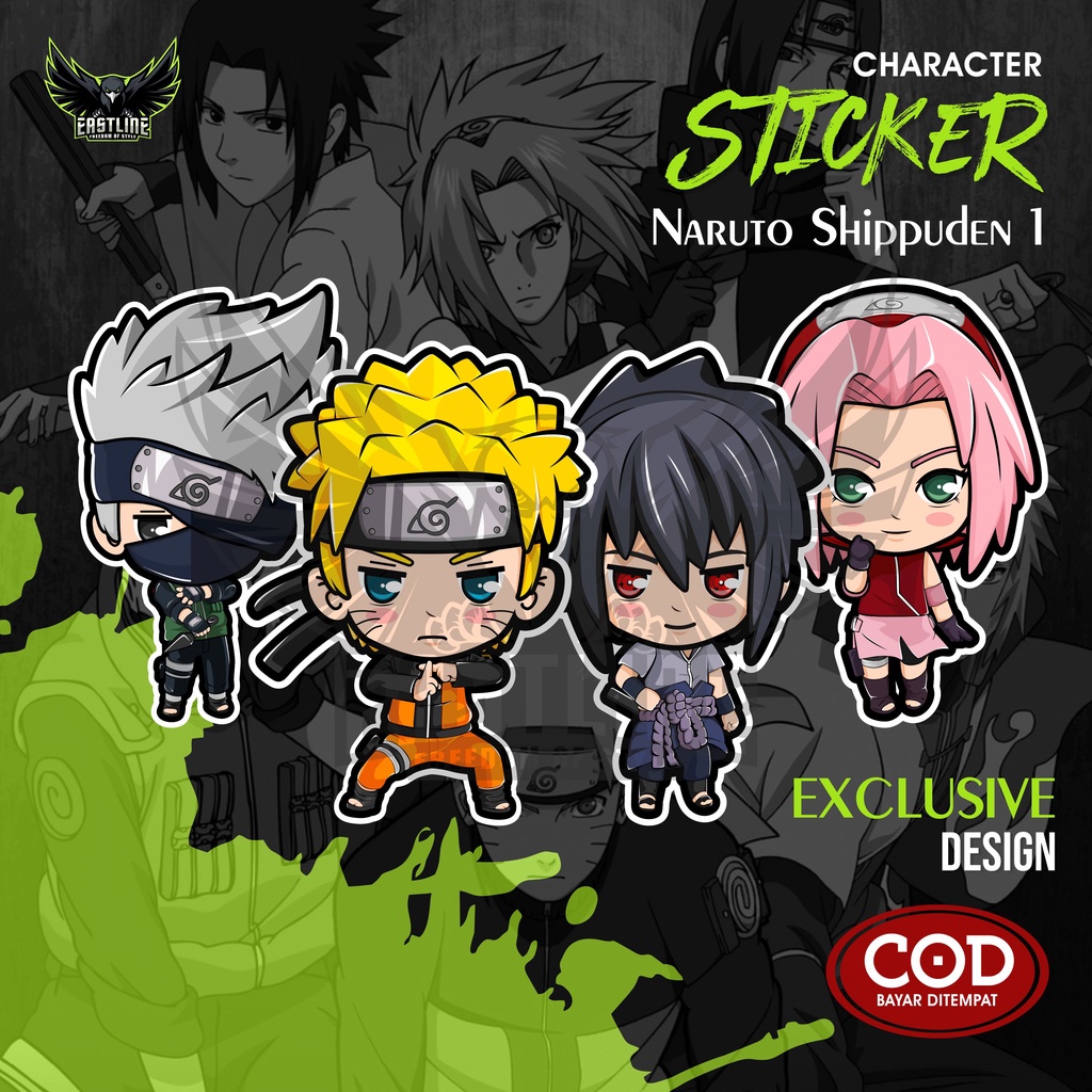 Jual Stiker Anime Karakter Lucu Chibi Naruto Shippuden Bahan Vinyl ...