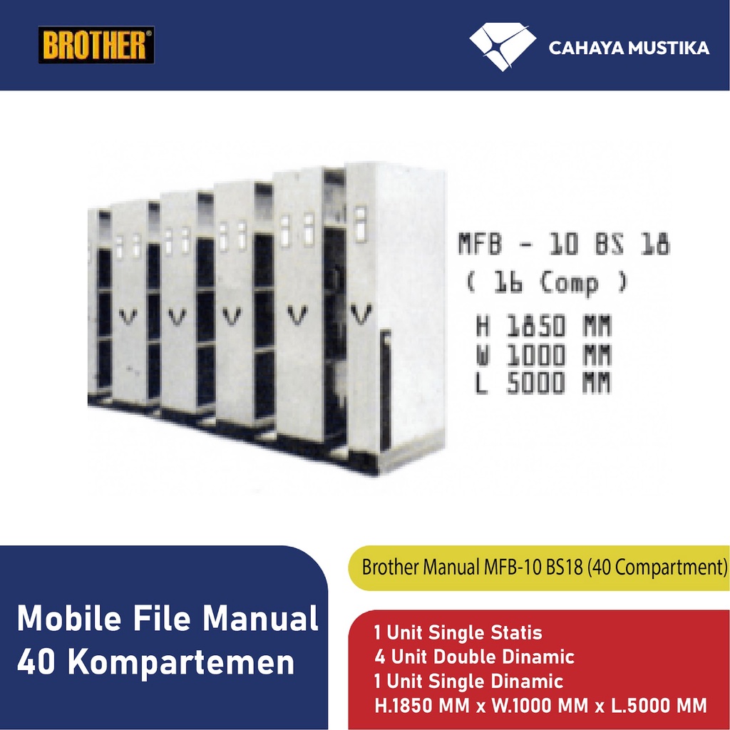 Jual Jual Mobile File Brother Manual MFB-10 BS18 (40 CPTS) di Malang ...