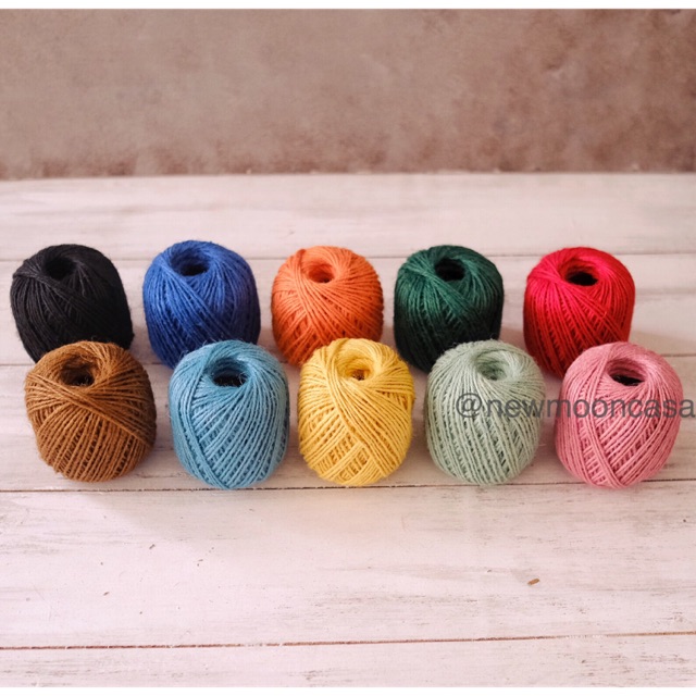 Jual Tali rami tali burlap warna bahan kerajinan tangan DIY tali goni ...