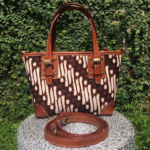 Jual Batik leather satchel bag | Shopee Indonesia