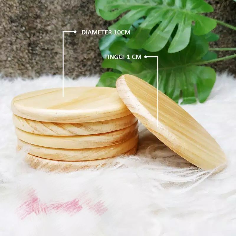 Jual TATAKAN GELAS KAYU BULAT / COASTER KAYU | Shopee Indonesia