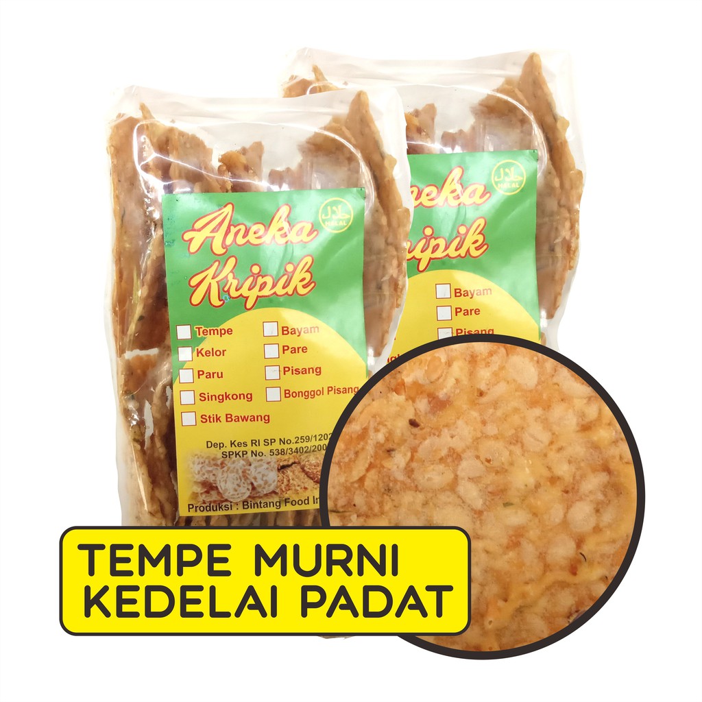 Jual Kripik Tempe Murni Premium Aneka Snack Keripik Original kemasan ...