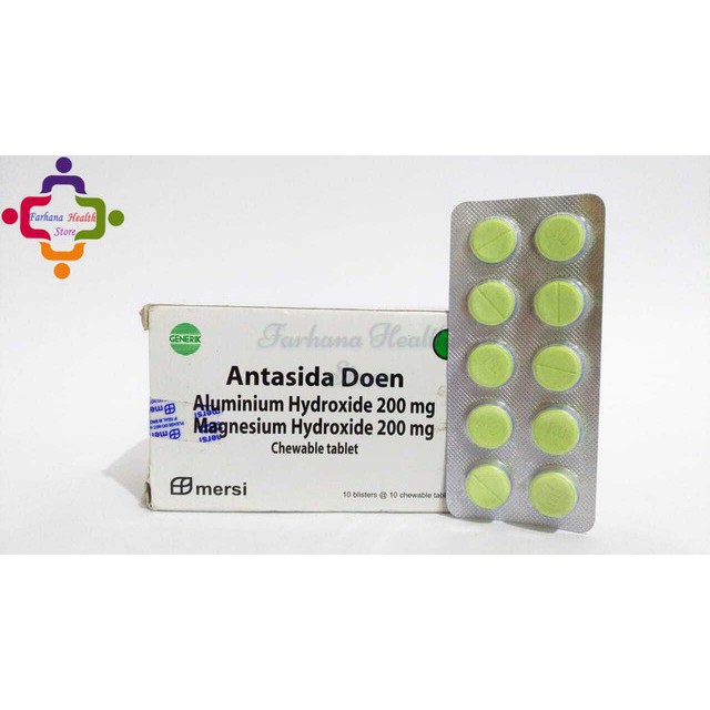 Jual Original Antasida Doen Mersi Tablet / untuk maag & kembung generik ...
