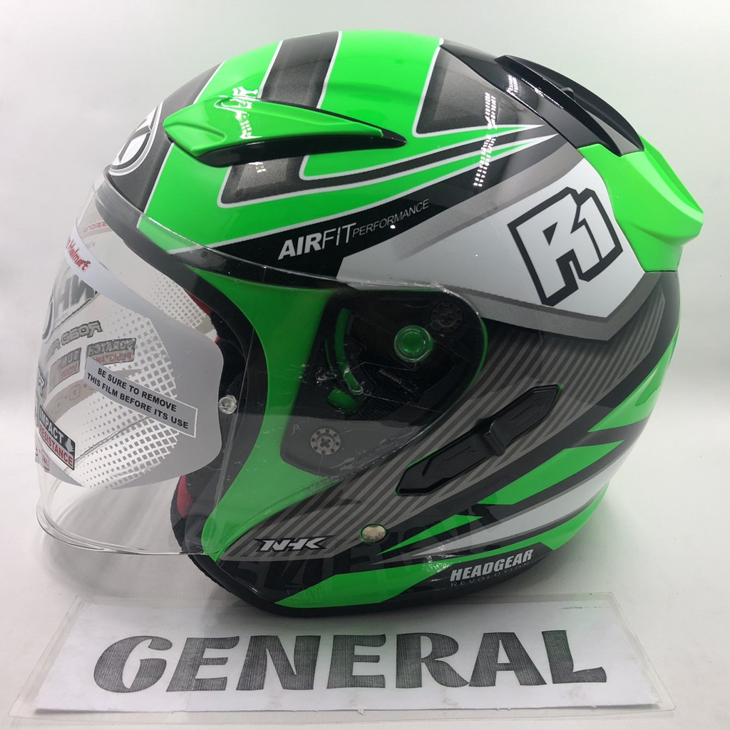 Jual GOYANG HARGA:: Helm NHK R1 Double Visor Motif Giga Green ...