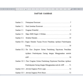 Jual Jasa pembuatan cover, daftar isi, daftar gambar, daftar tabel ...
