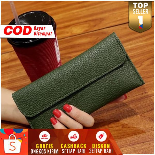 Jual Dompet Wanita Panjang Modern Compact Women Wallet Polos Murah ...