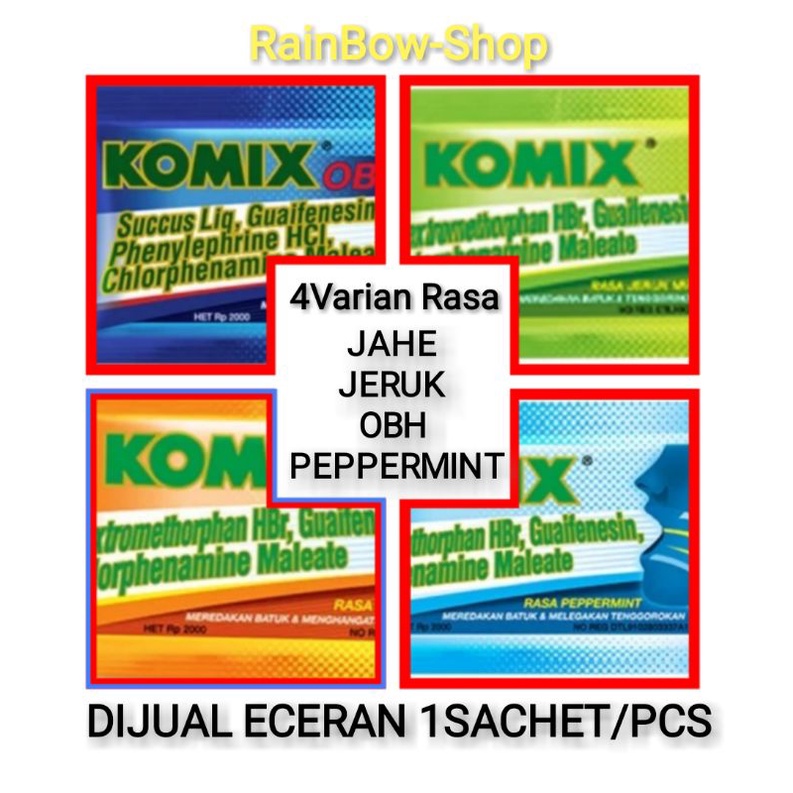 Jual Obat Batuk KOMIX di Jual Eceran 1 Sachet/Pcs - 4 Varian Rasa yuk ... Jual Obat Batuk KOMIX di Jual Eceran 1 Sachet/Pcs - 4 Varian Rasa yuk ...