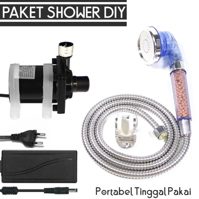 Jual Pompa Untuk Shower Paket Lengkap Shower Aerator Portabel tinggal ...