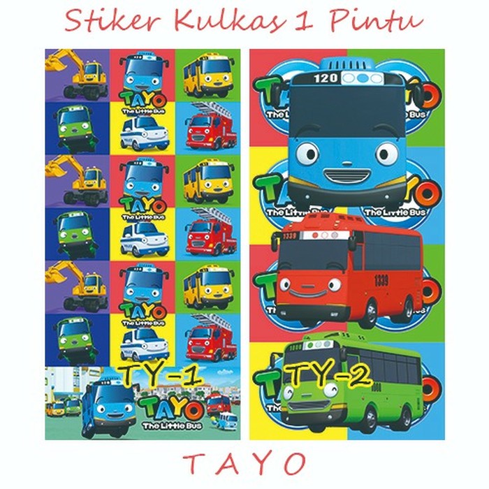 Jual STIKER KULKAS 1 PINTU DESIGN TAYO | Shopee Indonesia