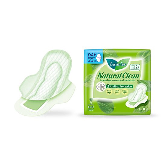 Jual Laurier Natural Clean Day Wing 22Cm Isi 5Buah Indonesia|Shopee ...