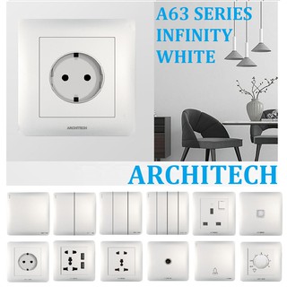Jual Saklar ARCHTECH INFINITY WHITE A63 ARCHITECH / STOP KONTAK / SAKELAR / Saklar rumah ...