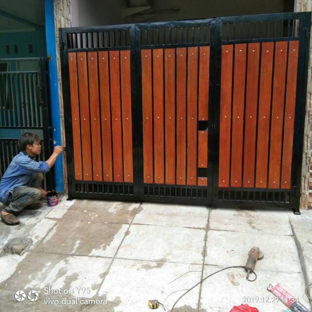 Jual Pagar grc motif kayu woodplank Indonesia|Shopee Indonesia