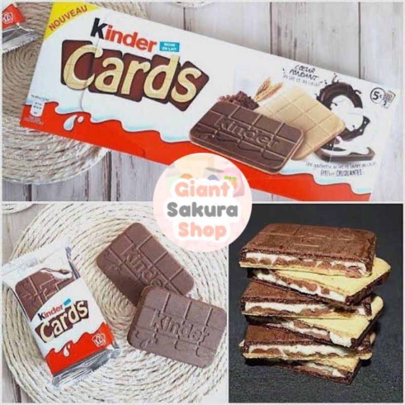 Jual Ferrero Kinder Cards / Snack impor / cemilan impor / wafer ...