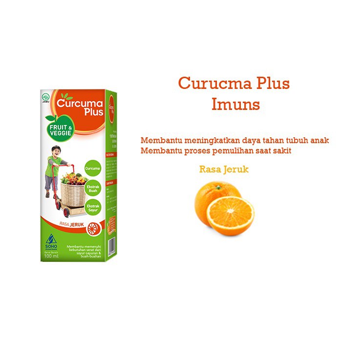 Jual Curcuma Plus Fruit And Veggie 100ml Jeruk/ Strowberry | Shopee ...