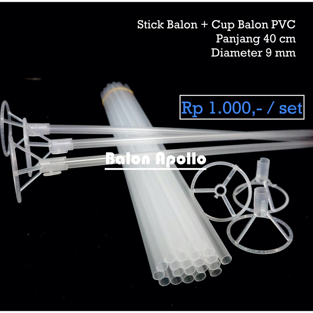 Stick Balon + Cup Balon PVC (10 PCS) | Shopee Indonesia