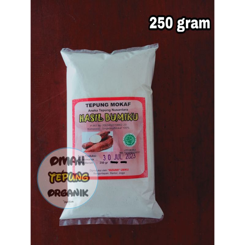 Jual Tepung Mokaf Organik kemasan 250 gram/Tepung Mocaf Organik kemasan ...