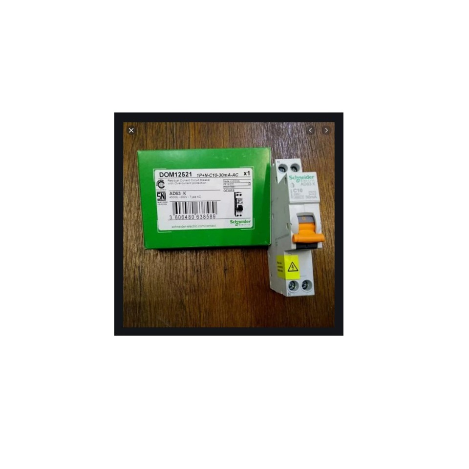 Jual RCBO SCHNEIDER Slim Domae 1P+N (MCB+ELCB) 10A - DOM12521 | Shopee Indonesia