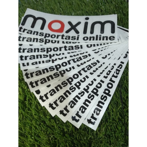 Jual STIKER DRIVER MAXIM TRANSPORTASI ONLINE HITAM MERAH CUTTING ...