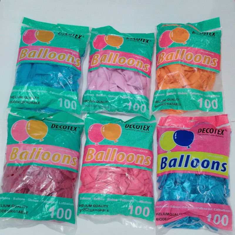 Jual balon latex decotex 12 inch 1pak isi 100 | Shopee Indonesia