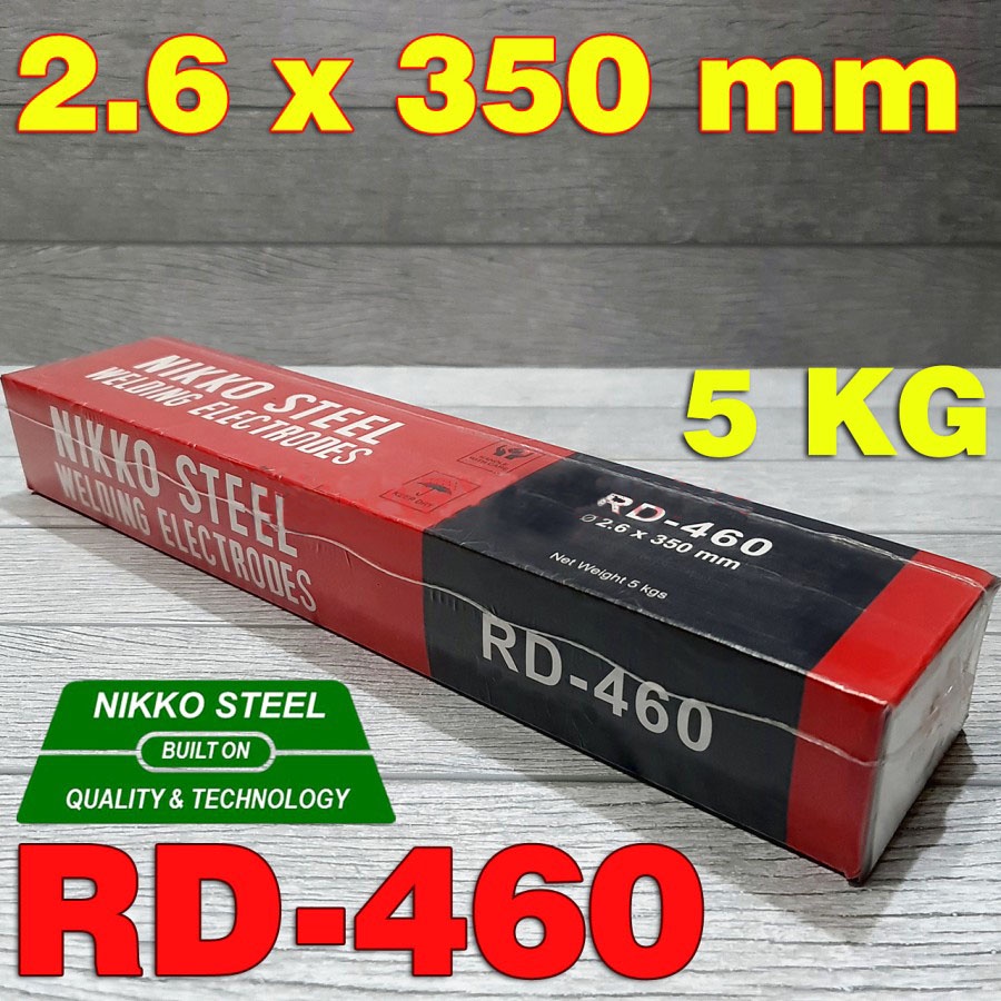 Jual Kawat Las Nikko Steel RD 460 2,6 mm x 350 mm 5KG Welding Electrodes | Shopee Indonesia