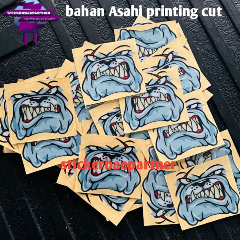 Jual sticker princut bulldog stiker helm motor mobil hewan murah ...