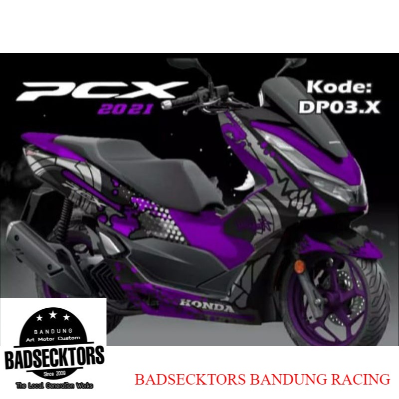 Jual STICKER DECAL HONDA PCX 2021 PURPLE GRAFIS keren | Shopee Indonesia