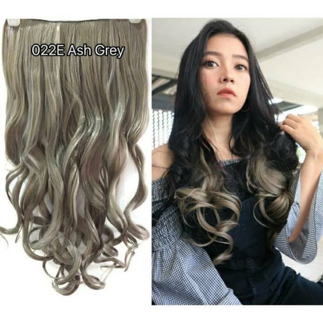 Jual HAIRCLIP FULL ASH GREY ( WARNA PREMIUM) | Shopee Indonesia