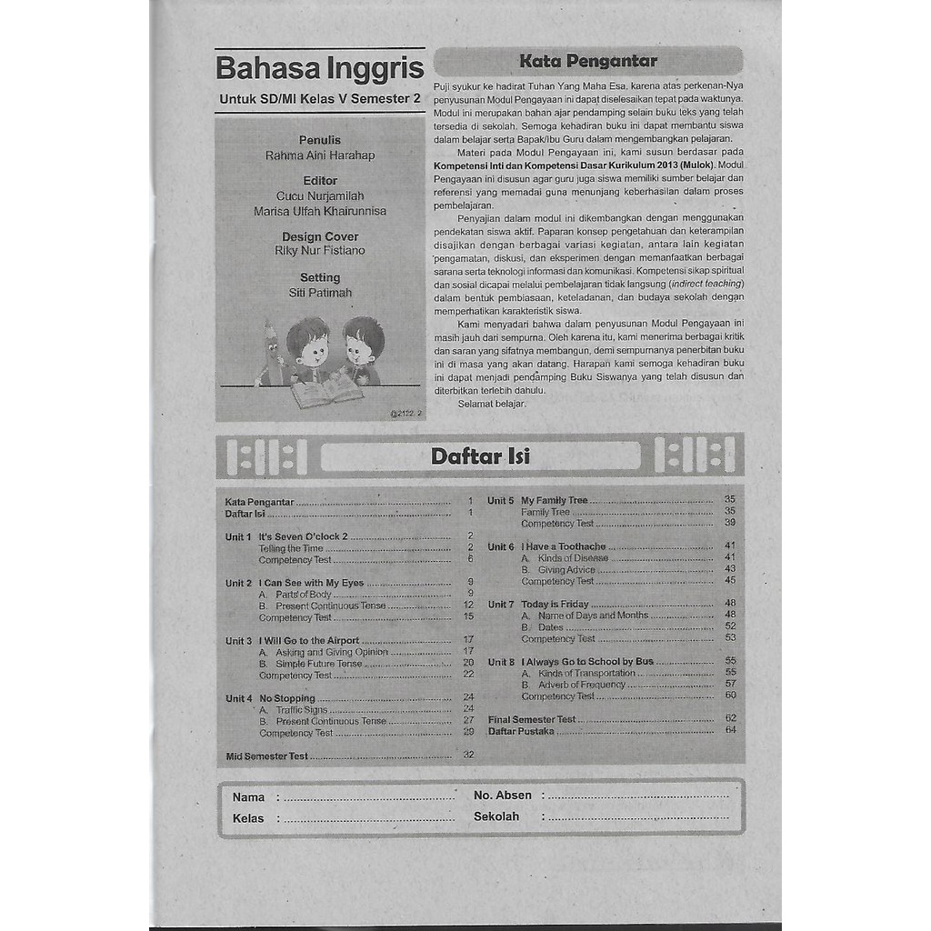 Download Buku Lks Bahasa Inggris Kelas 5 Sd Mi Semester 2 Kurikulum