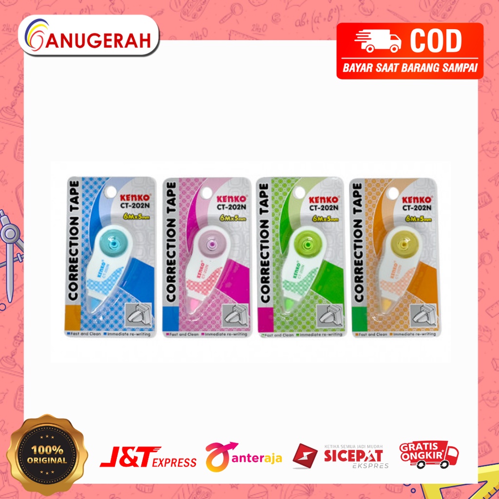 Jual KENKO CT - 202N CORRECTION TAPE / STIPO KERTAS | Shopee Indonesia