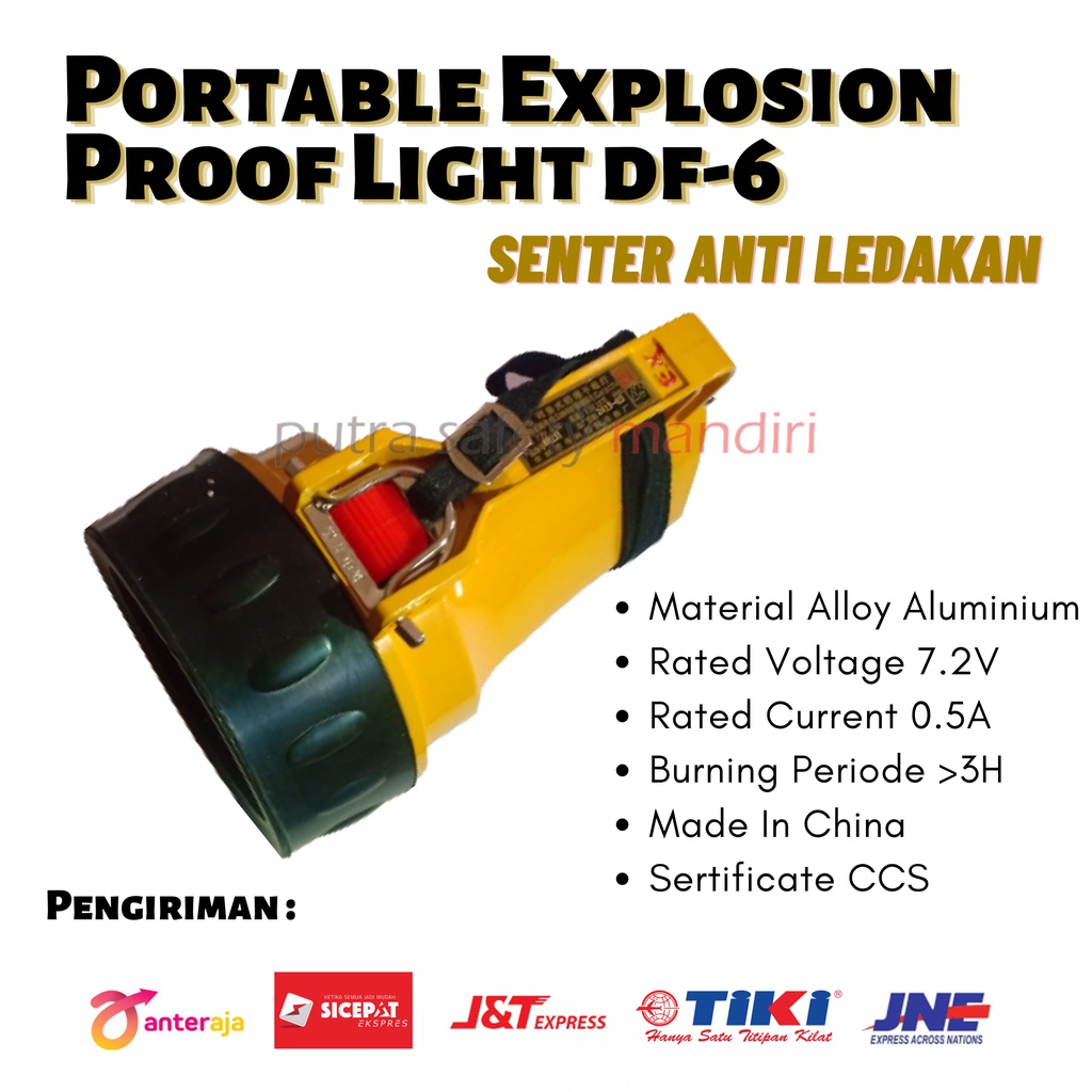 Jual SENTER ANTI LEDAK PORTABLE EXPLOSION PROOF DF-6 FLASH LIGHTING ...