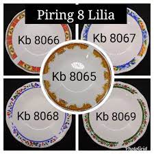 Jual Piring 8 Lilia KB 8066 12pcs / Piring Makan / Piring Keramik ...