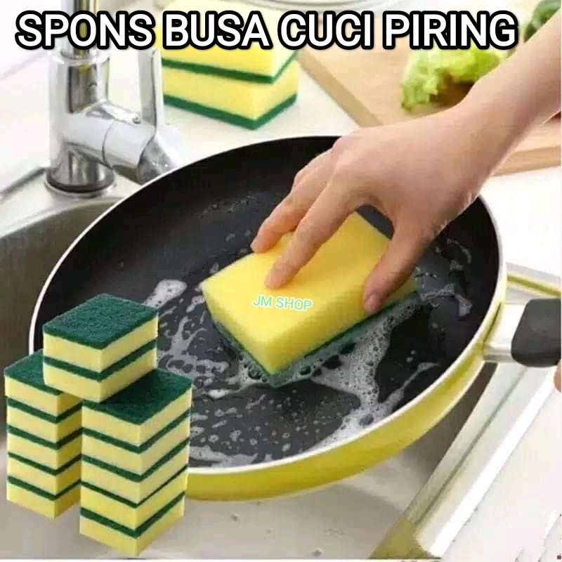 Jual SPONS/SPON BUSA CUCI PIRING 2 SISI 10CM | Shopee Indonesia