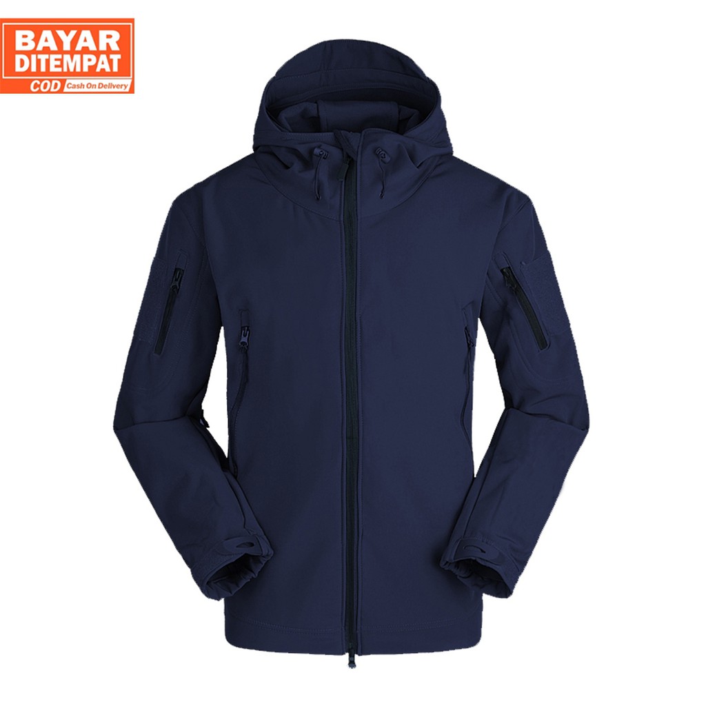 Jual Jaket Tad Bravo Navy Waterproof Jaket Pria/Wanita Anti Air Tahan ...