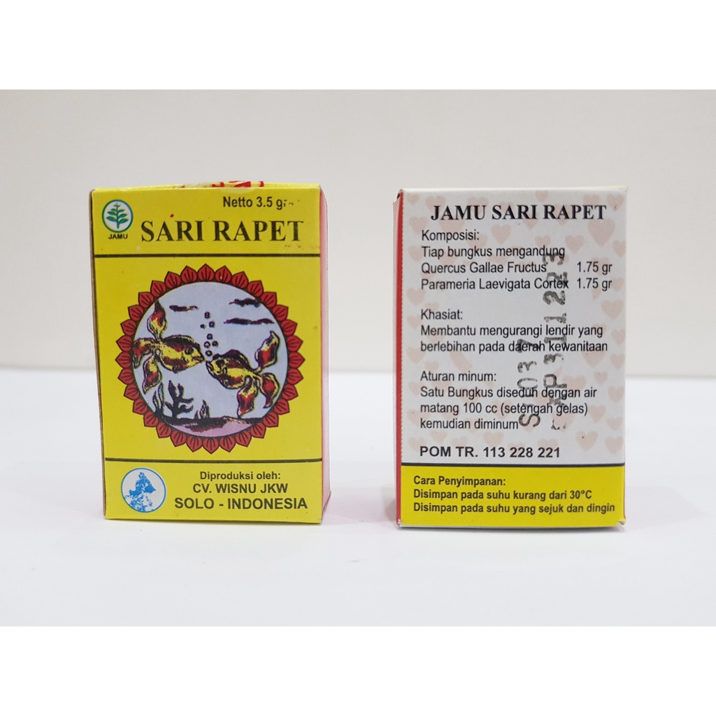 Jual Jamu Serbuk Sari Rapet - Wisnu JKW (1 pack isi 10 sachet) | Shopee ...