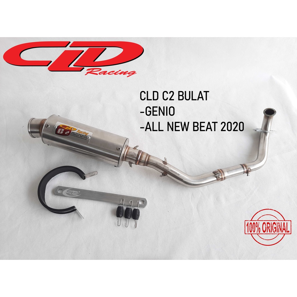 Jual KNALPOT CLD RACING TYPE C2 BULAT OVAL GENIO ALL NEW BEAT 2020 ALL ...