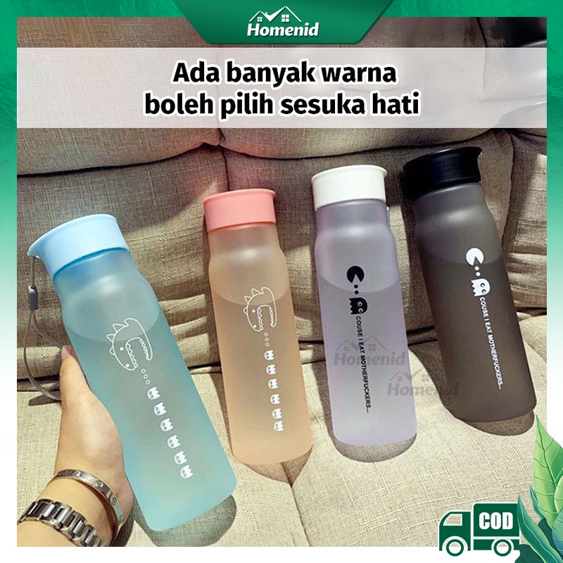 Jual Homenid Botol Plastik Portabel Botol Minum Bergambar Warna Warni / Botol Minum 500-600ml ...