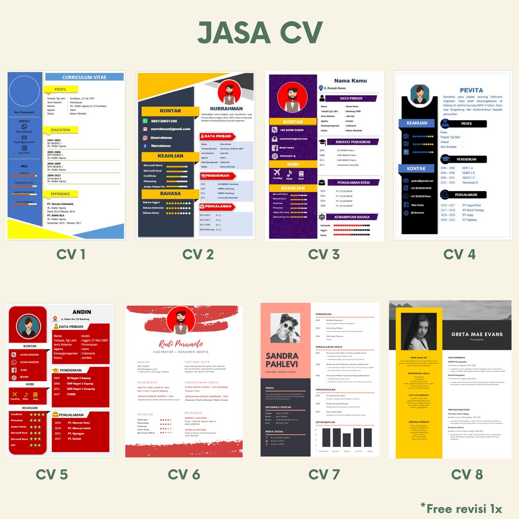 Jual Jasa Desain Pembuatan CV | Shopee Indonesia