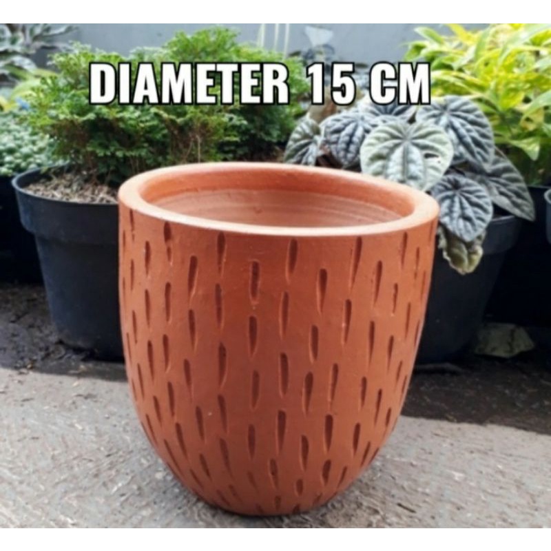 Jual Pot gerabah model pot tawon, pot tembikar, pot tanah merah ...