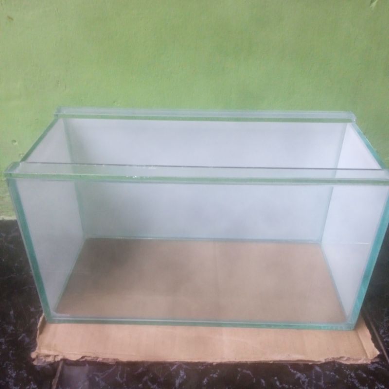 Jual Aquarium cupang 30x15x15 akuarium kaca ikan gepy 3 sisi backgroun ...