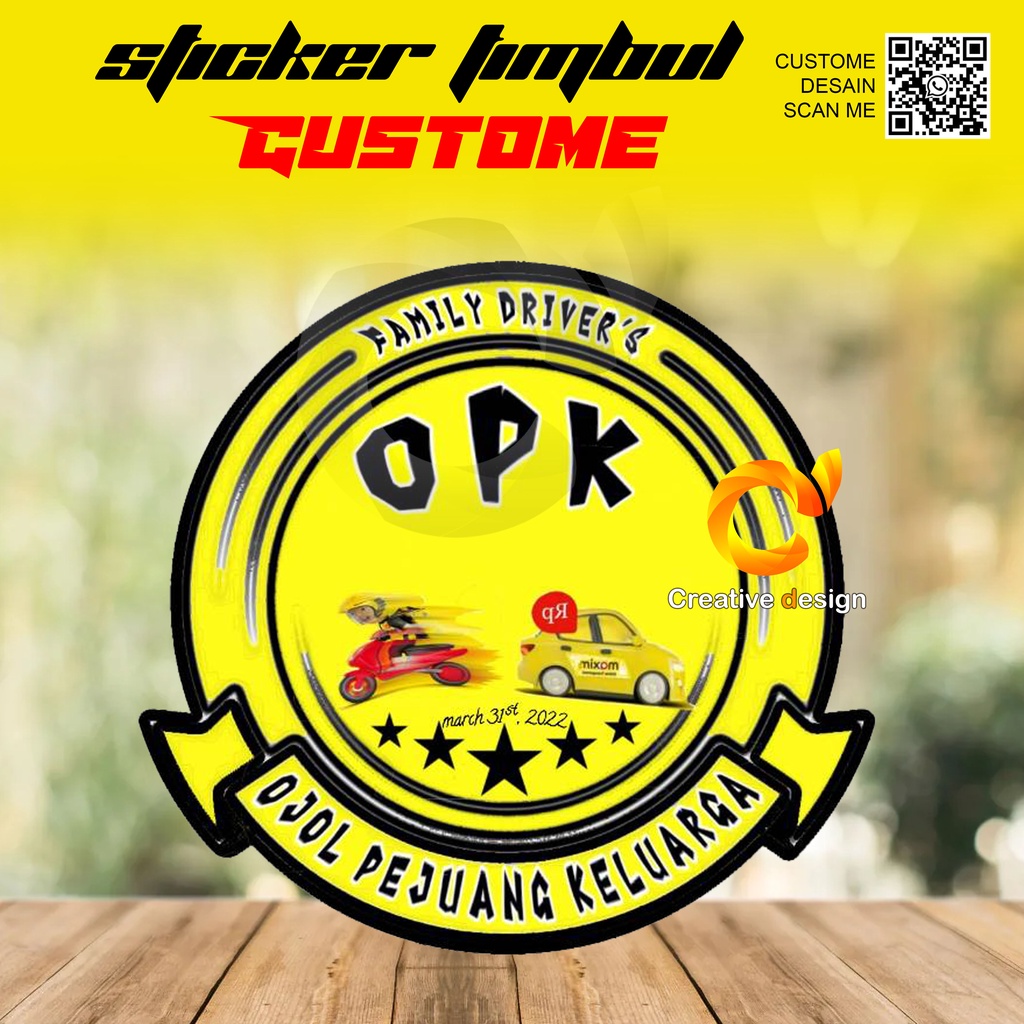 Jual STICKER TIMBUL CUSTOM UKURAN 5x5 CM | Shopee Indonesia