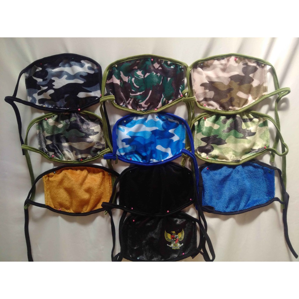 Jual Masker Kain 3 Lapis/ply Katun - Tentara Army TNI - Bahan Lembut ...