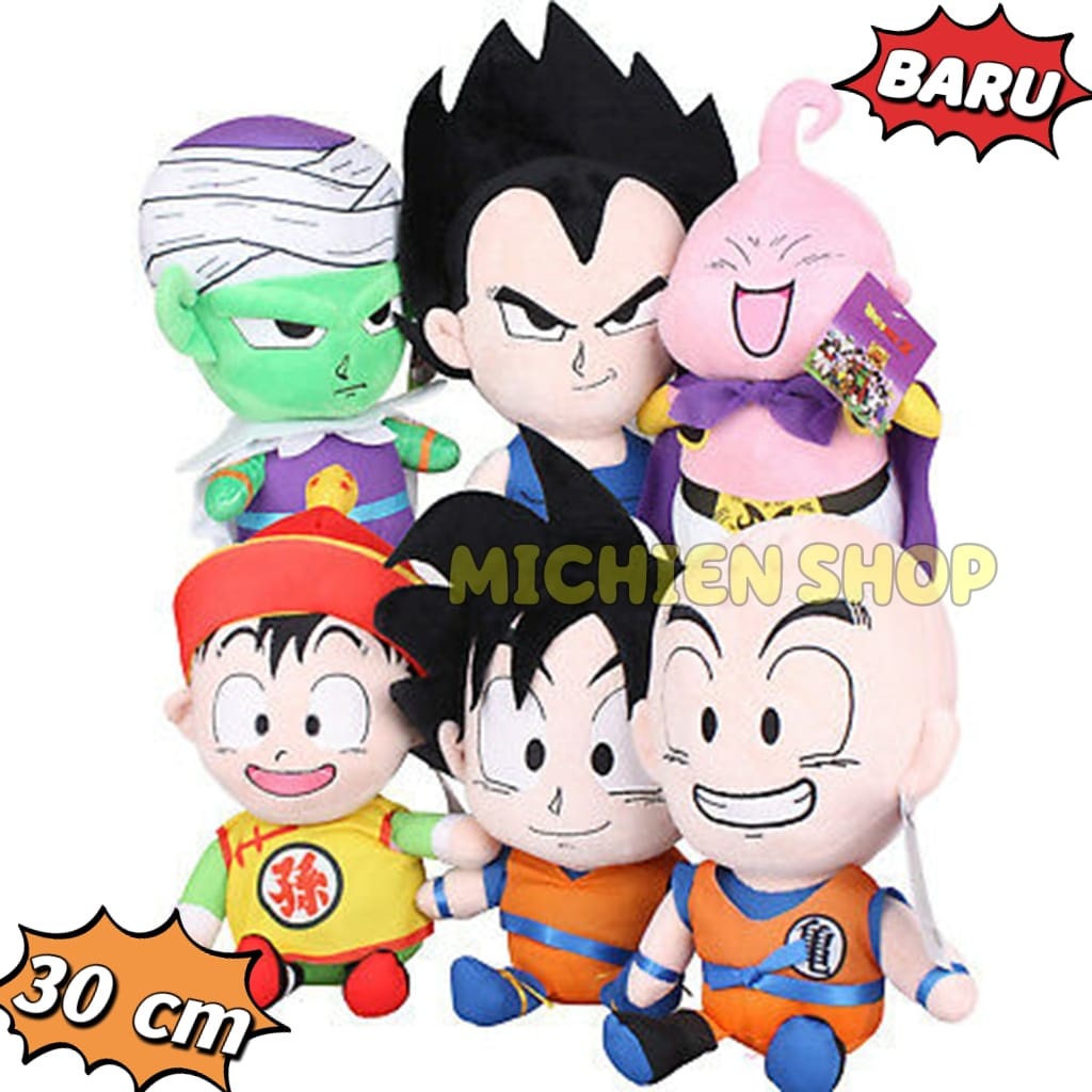 Jual Dragon Ball Z Son Goku Gohan Kuririn Majin Boo Vegeta Plush Toys ...