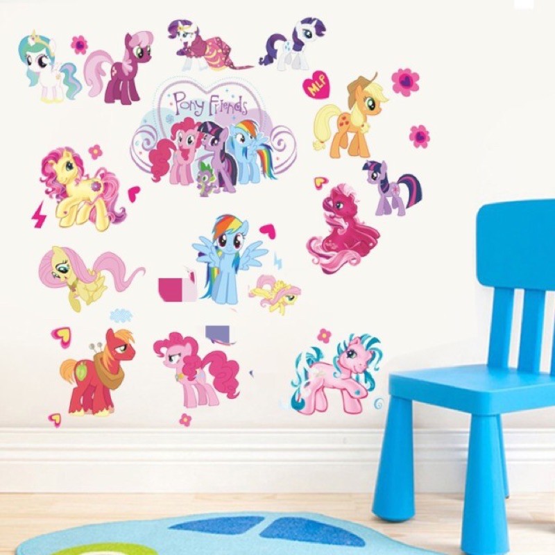 Jual Sticker dinding/walldecord motif kuda pony/sticker motif little ...